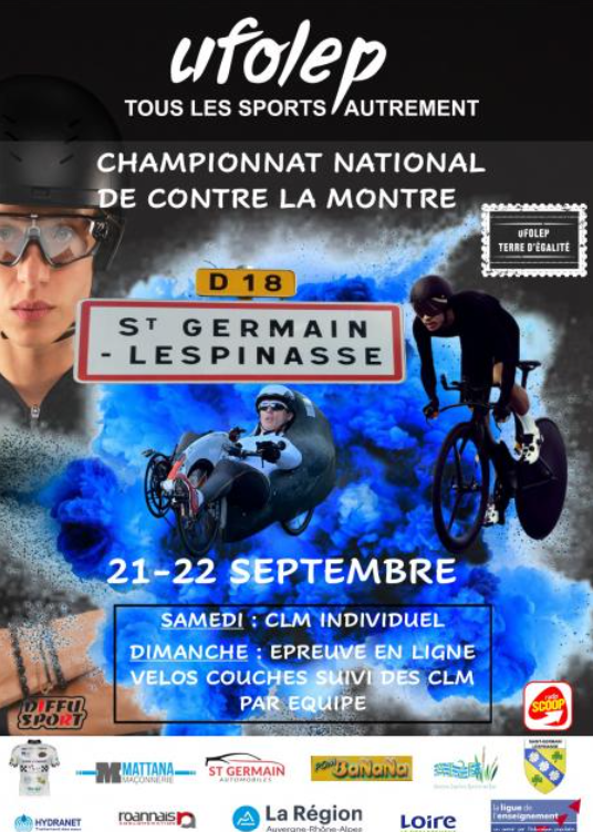 RESULTATS DU CHAMPIONNAT NATIONAL DE CONTRE LA MONTRE - Ufolep 87
