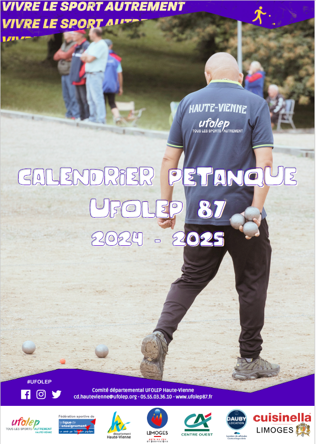 CALENDRIER PETANQUE 2024/2025 - Ufolep 87